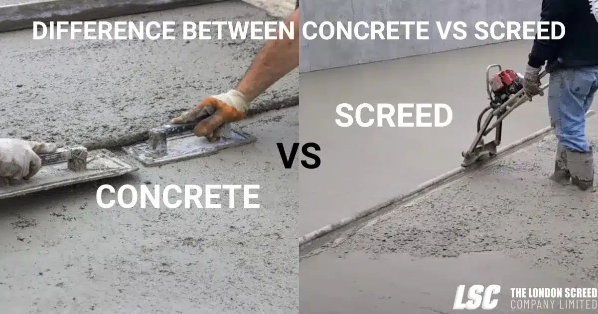 Difference between Concrete and Screed: Concrete vs Screed